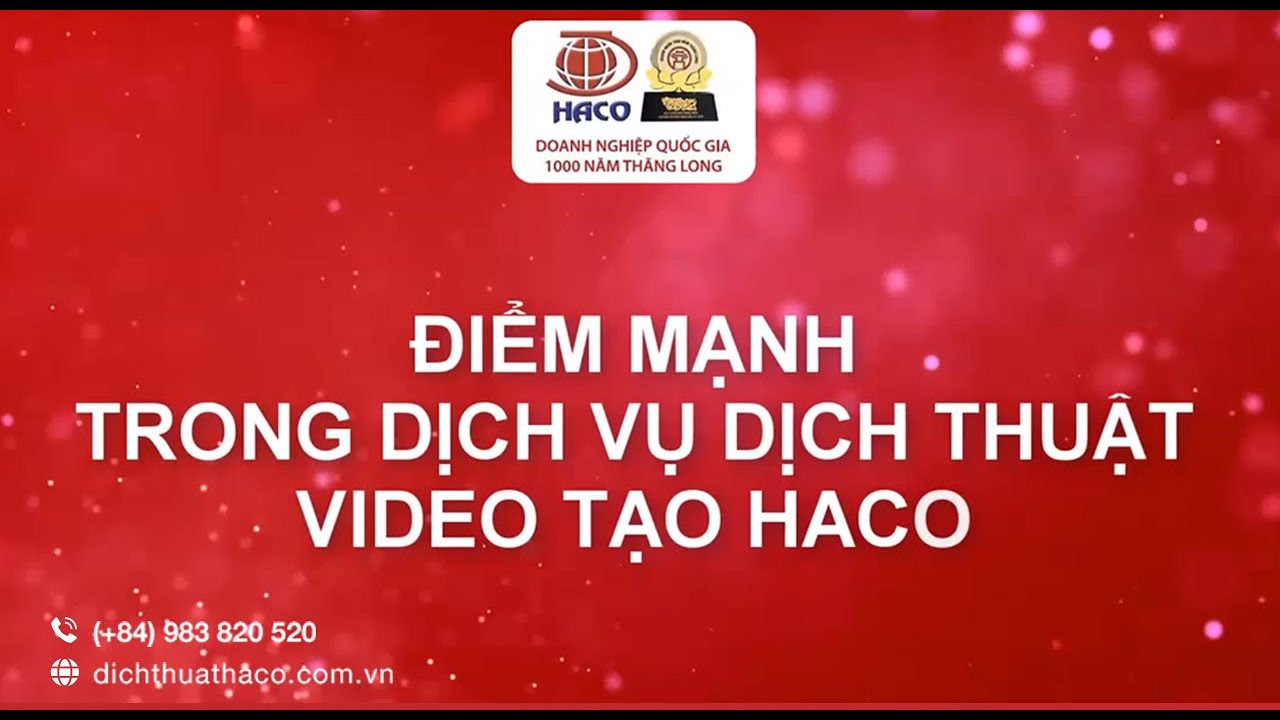 Giới thiệu dịch vụ dịch thuật video tại HACO - YouTube