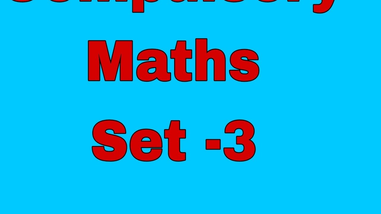 set 3 solution - YouTube