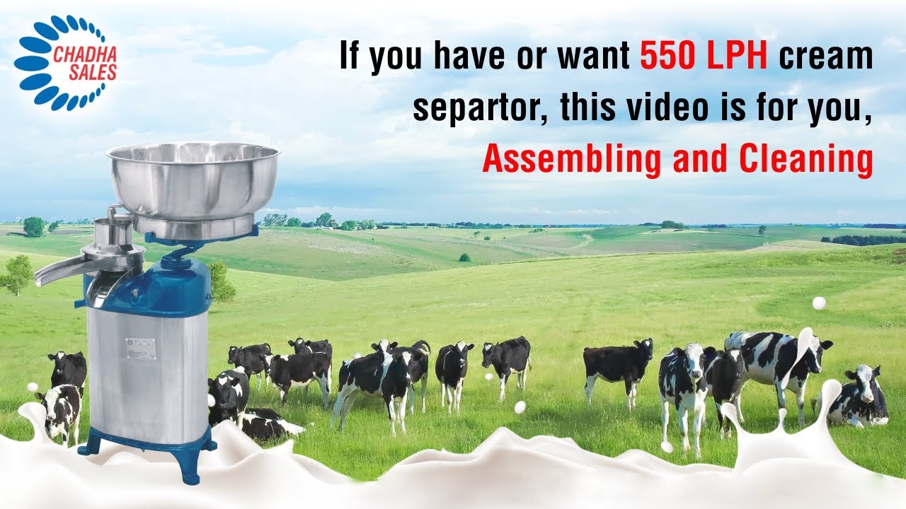 Lakshmi Cream Separator How to assemble and clean AE 108 550 L. Milk ...