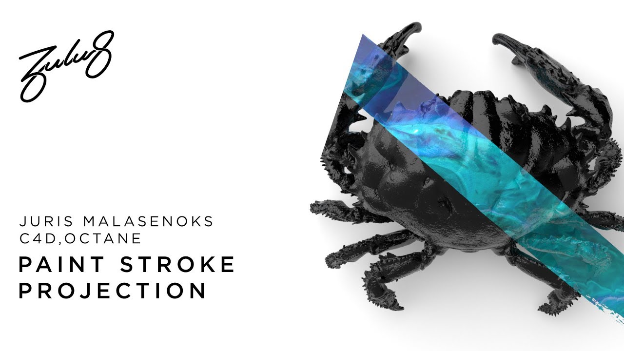 How To Create A Paint Stroke Effect Using Projections In C4D - YouTube