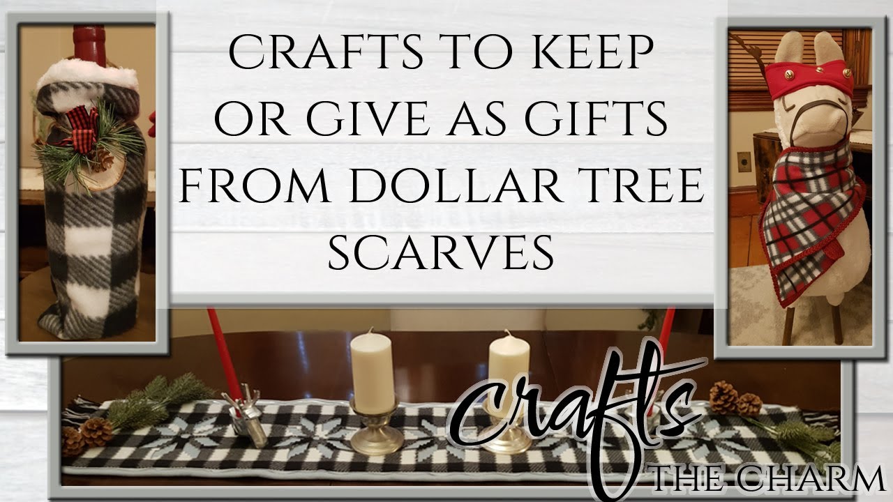 Dollar Tree scarf crafts to keep or give as gifts! - YouTube
