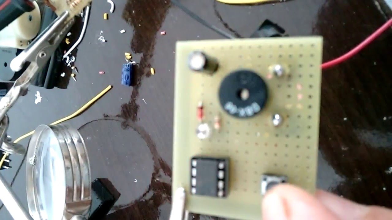 Circuito buzzer 12v DC. - YouTube