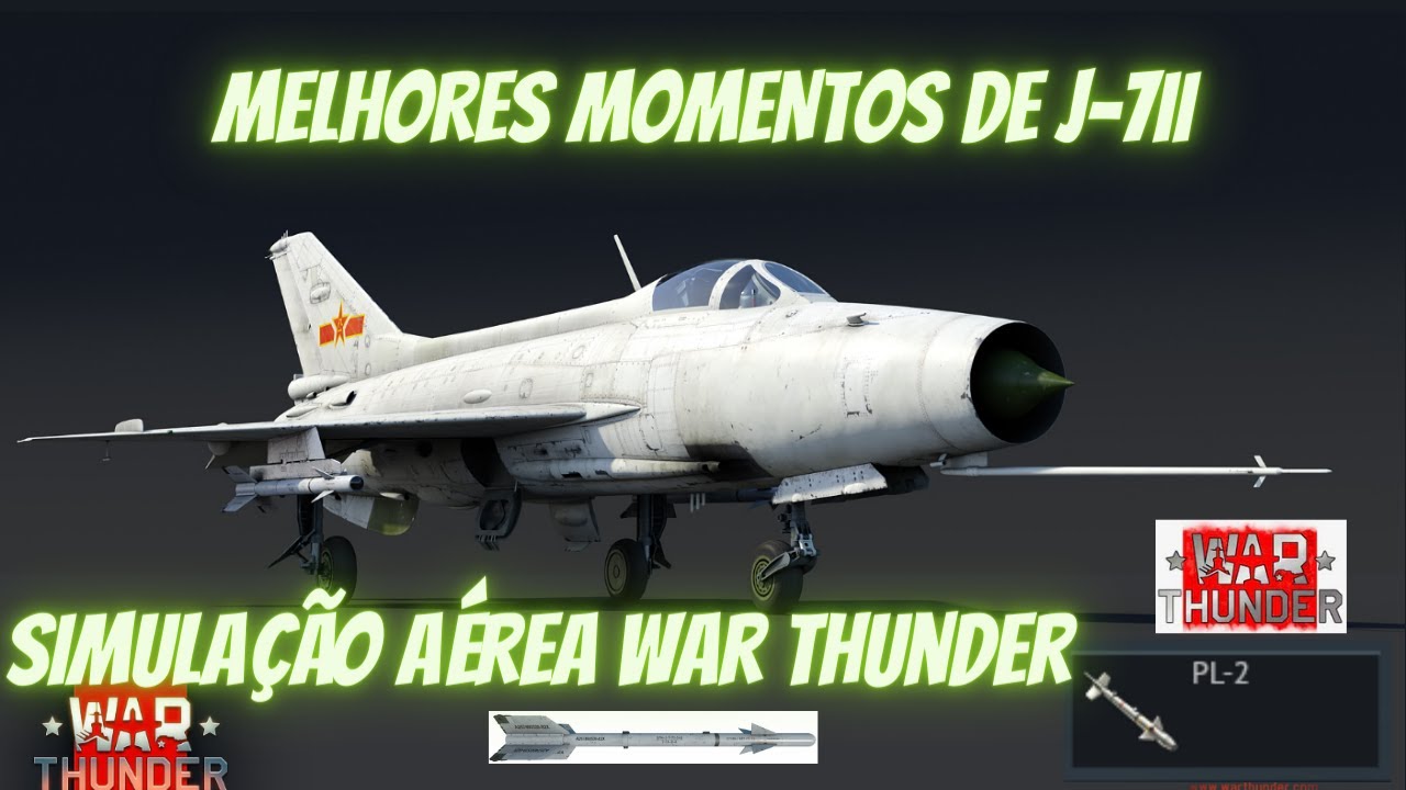 Melhores momentos de J-7II Simulação aérea War Thunder - YouTube