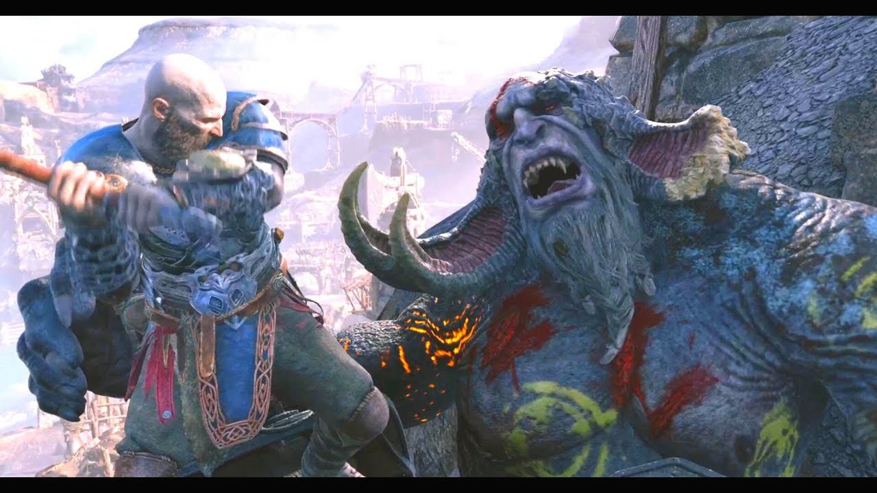 Kratos killed Trolls in seconds | Bergsra mini boss | Unexpected Train ...