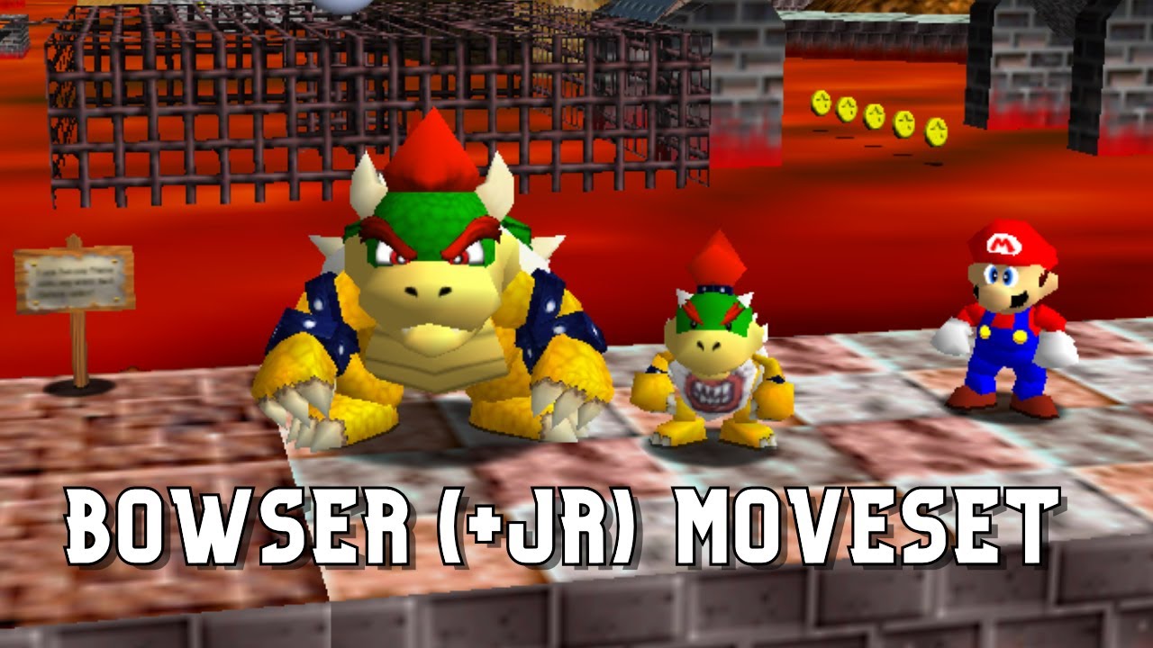 Super Mario 64 PC Port - Bowser (+Jr) Moveset v1.1 - YouTube