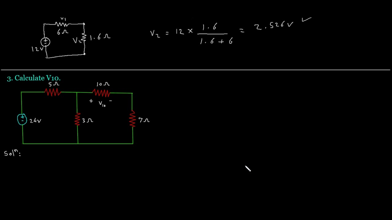 Voltage Division Examples YouTube Voltage Division Examples YouTube