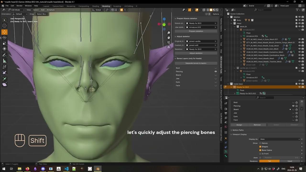 Making Custom Armatures for BG3 Heads - YouTube