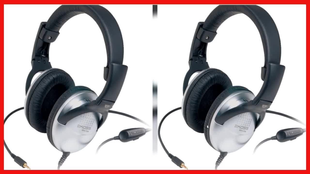 Koss UR29 Collapsible Portable Headphones, Standard Packaging Black ...