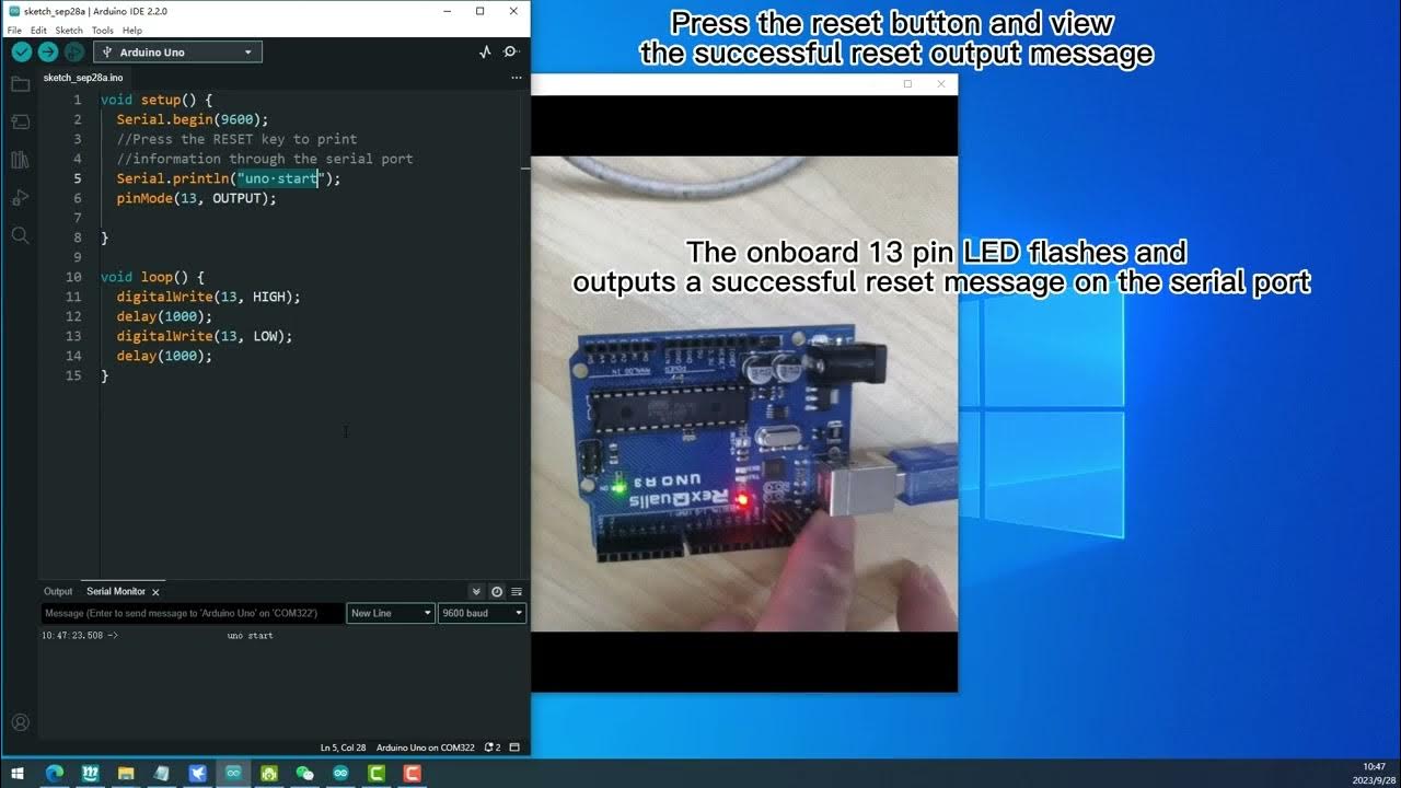 Arduino UNO R3 reset and inspection method - YouTube