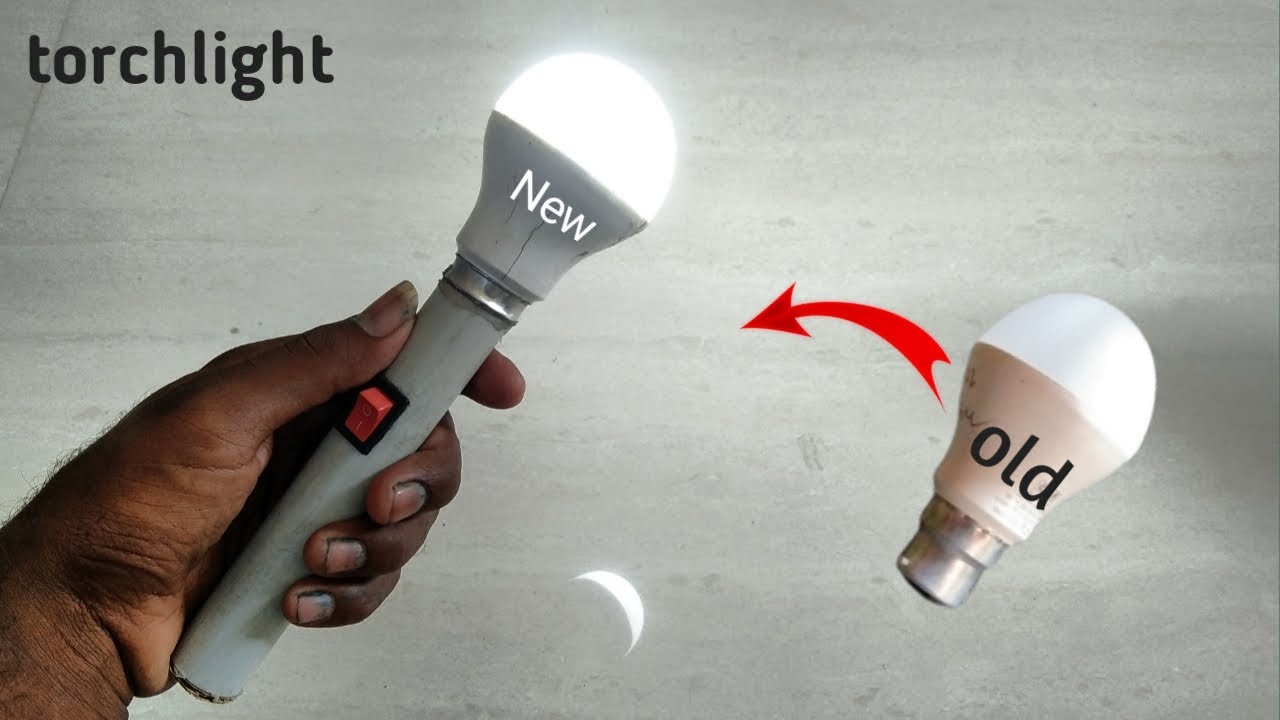 How to make torch light | creative ideas with LED bulb | - YouTube