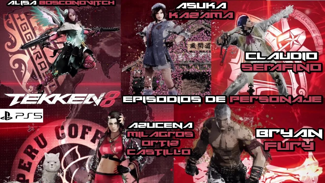 Tekken 8 (PS5) 👊🤼🥋👑🏆👿 | Episodios de personaje de Alisa, Asuka, Azucena ...