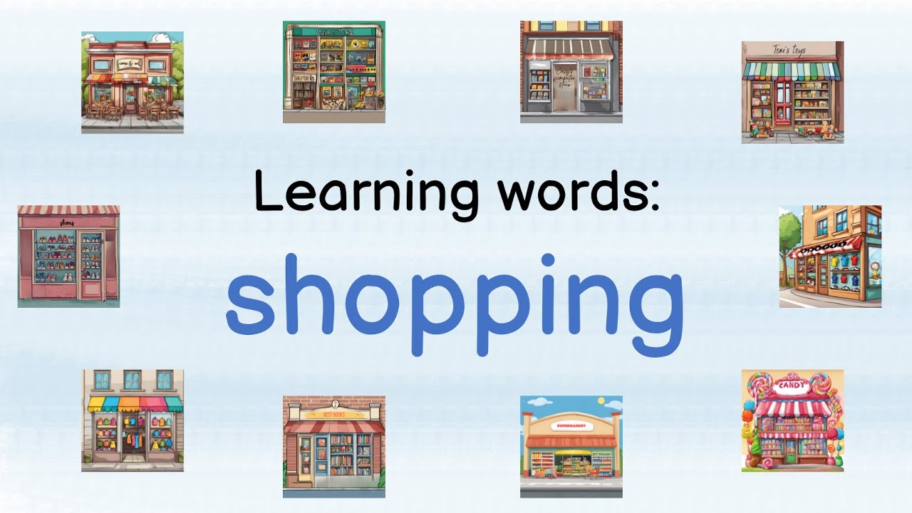 Englisch lernen: shopping / shops in town (Lernvideo, Grundschule ...