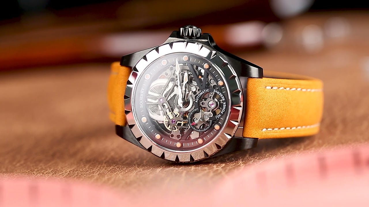 Boderry Watch - Original Authentic. Men's Skeleton Automatic Watches ...