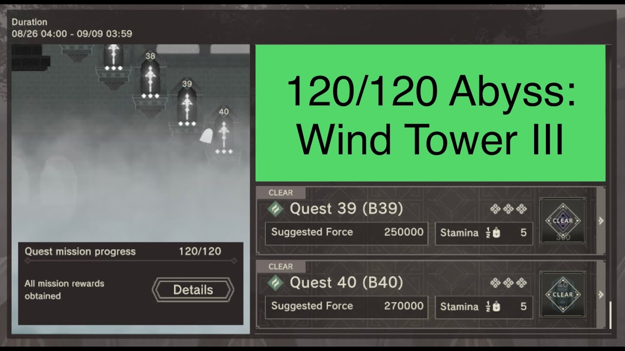 Wind Tower III: Quest 39 & 40 (one loadout rules them all) ~ NieR ...