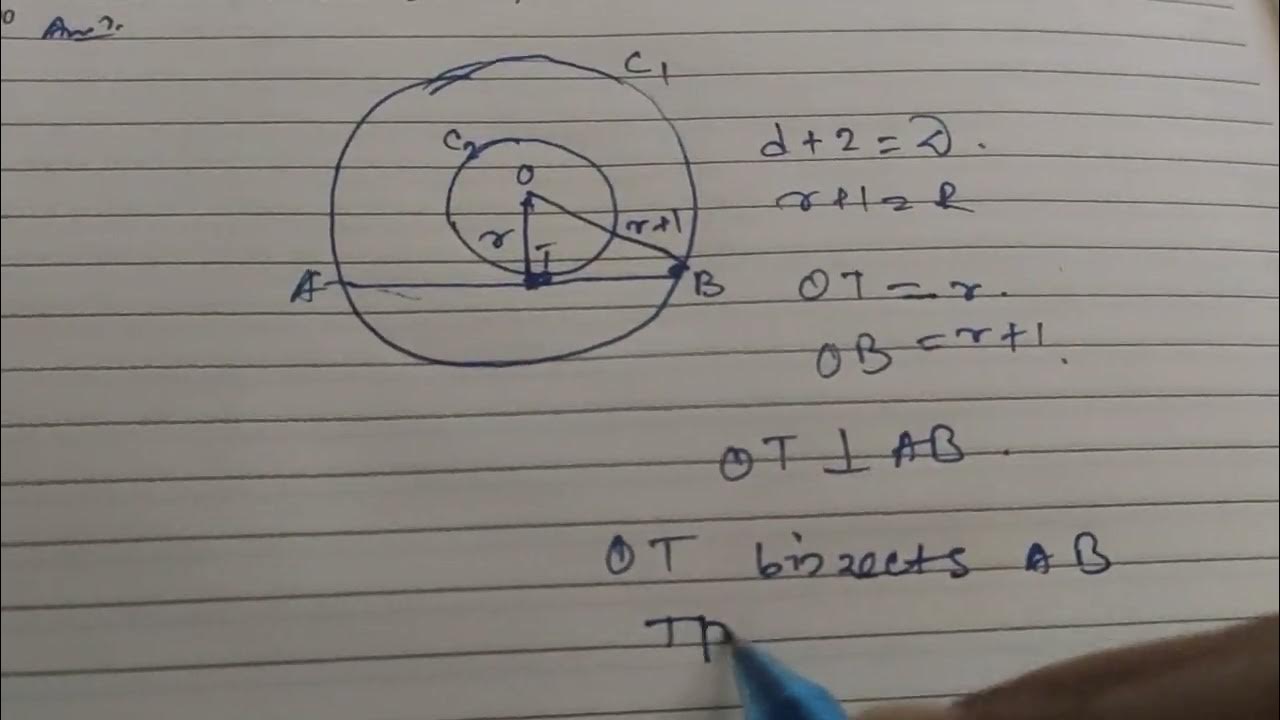 90. Let C1 and C2 be concentric circles such that the diameter of C1 is ...