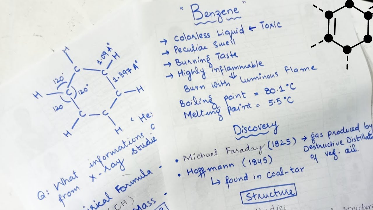 Kekule's Structure of Benzene | Straight Chain Structure ruled out, 2nd ...