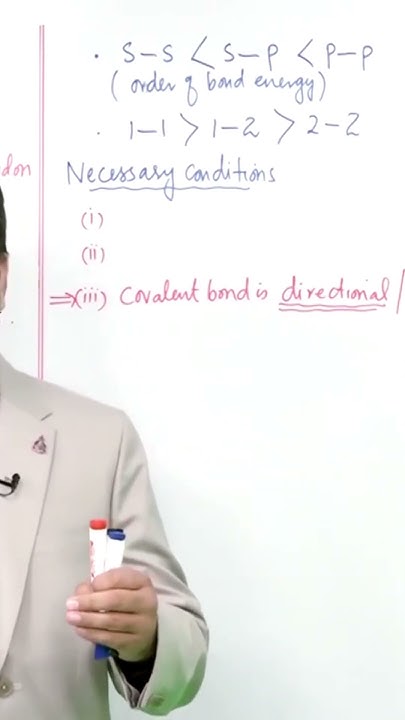 PGC Lectures-Inter Part 1-Fedreal Board-Chemistry-Chapter 3-Covalent Bond In Directimal - YouTube