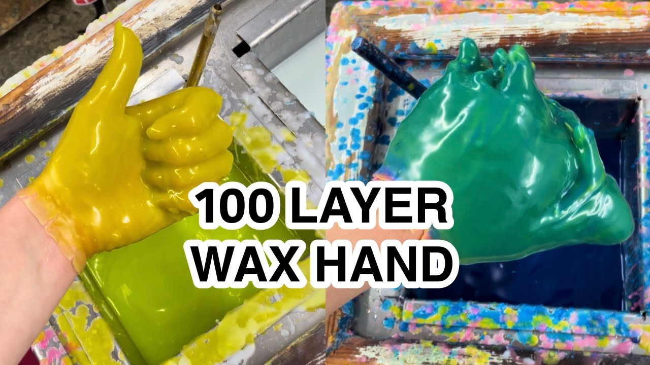 100 layer wax hand!!! | we hit 1 million subs!!! - YouTube