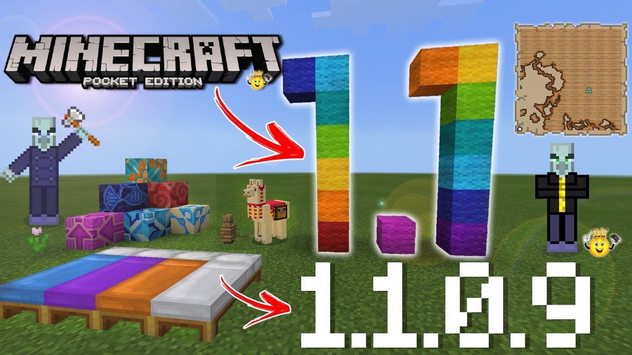⭐️Saiu!! Nova versão Minecraft Pocket Edition 1.1.0.9 - YouTube