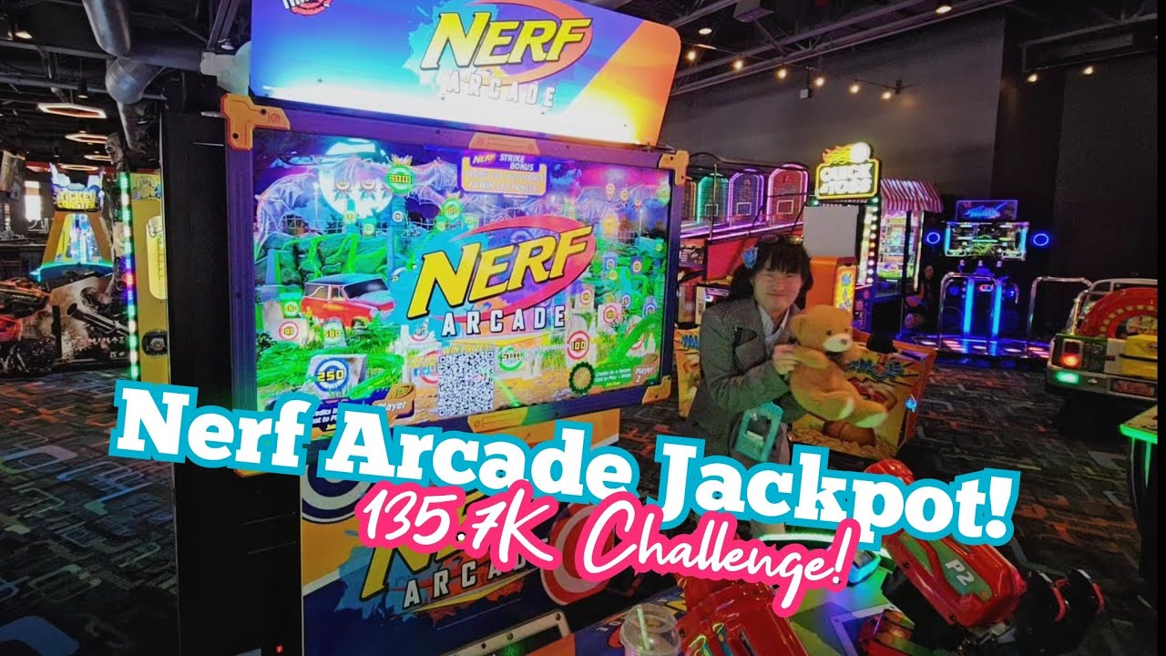 Can I Beat & Win The 135.7K Nerf Arcade Jackpot Challenge On My Very ...