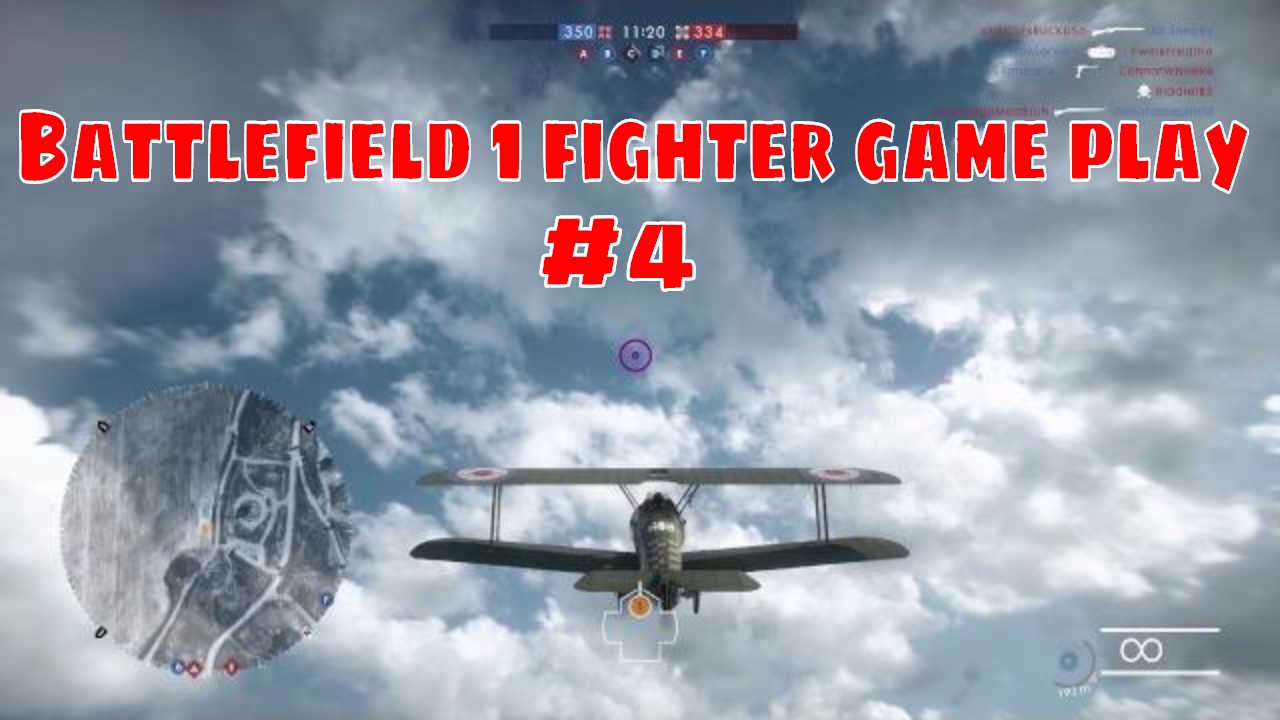Battlefield 1 fighter plane game play #4 50k-0d - YouTube