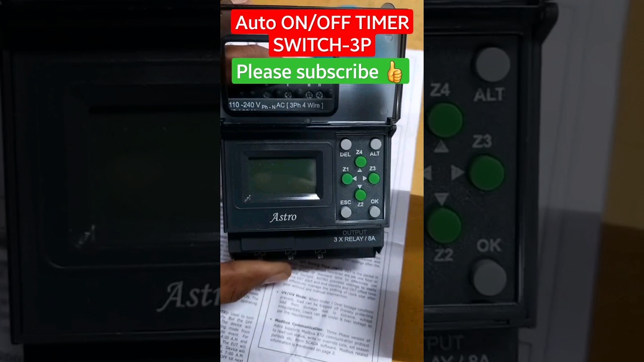 Digital On/Off Timer switch | Astronomical | 3 Channels | 3Phase ...