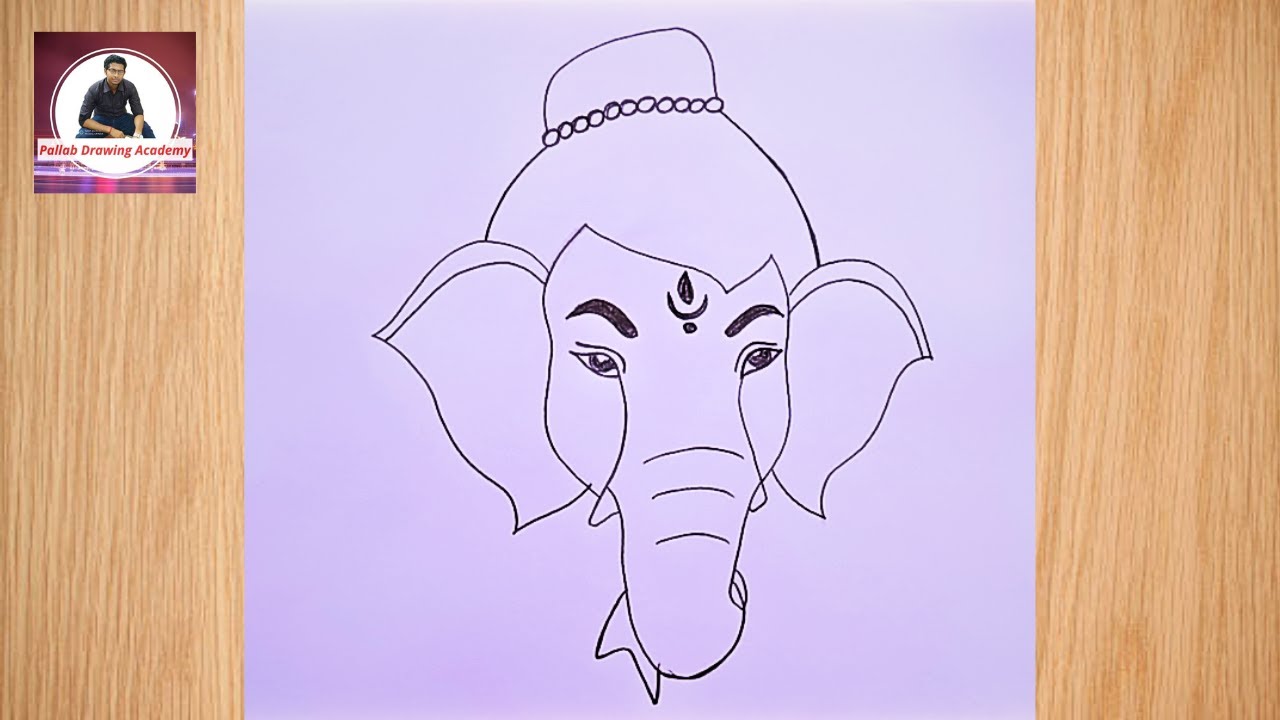 Lord Ganpati Bappa Drawing for beginners/How to Draw Easy Baal Ganesh ...