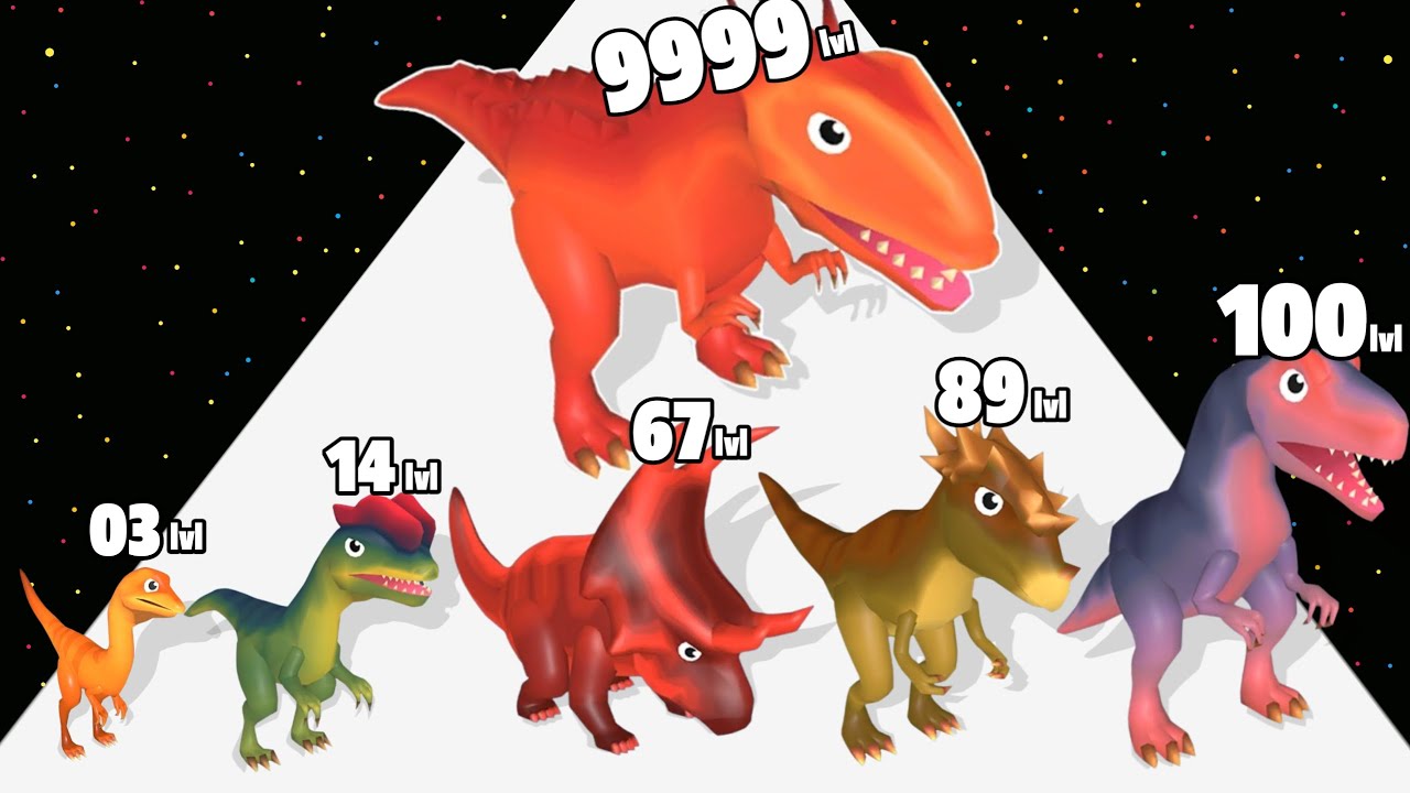 Dino Evolution Merge - Level Up Dinosaur Max Level Gameplay - YouTube