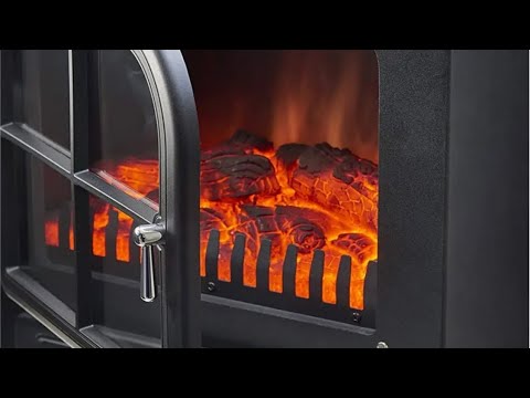 Elektrikli Şömine 1850 Watt, soba ısıtıcı Fan,Alev efektli Goodhoustore 45x55x28 cm 7.4 kg