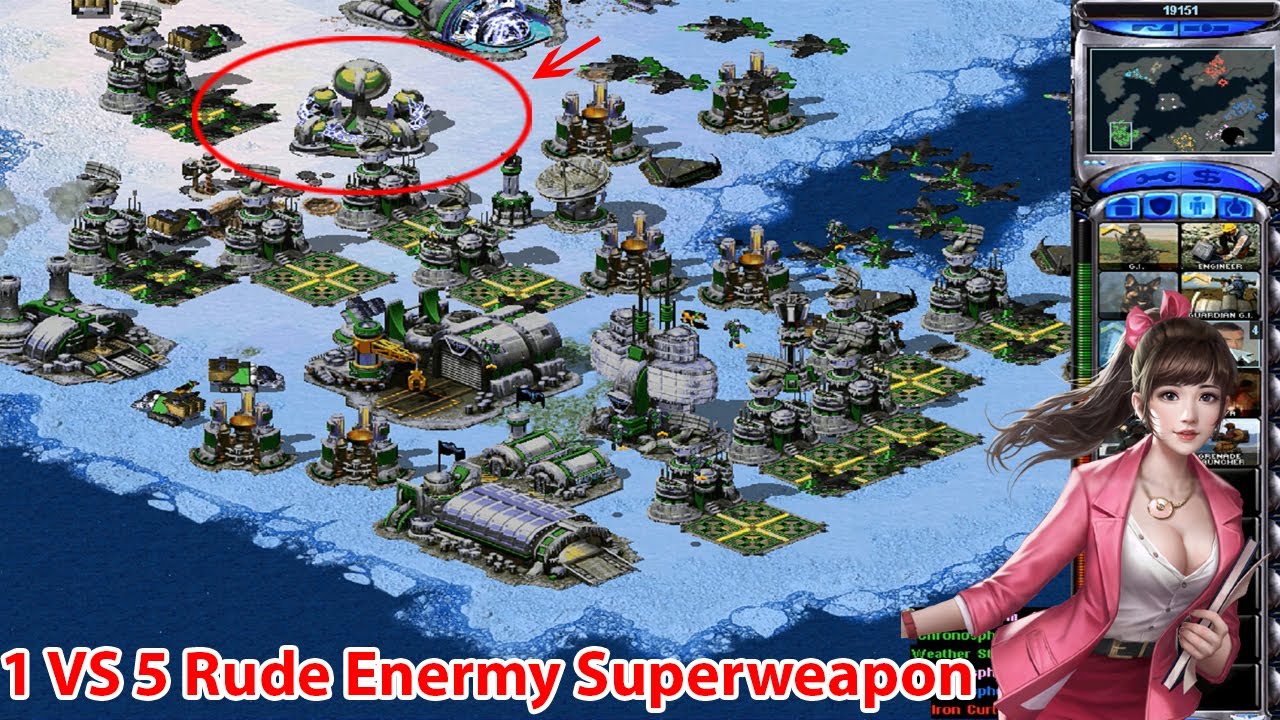 Red Alert 2 Bering Strait 1 vs 5 Rude Enermy Superweapon - YouTube