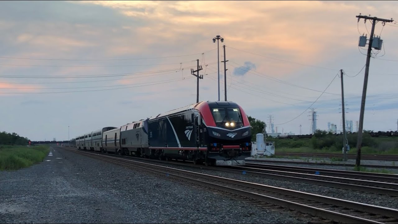 Amtrak 30, The Capitol Limited, at Gary, IN w/ AMTK 315 and 123 - YouTube