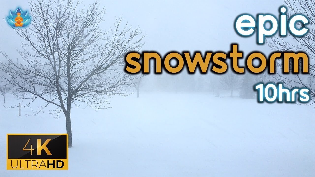 Epic Snowstorm | Snow Storm and Strong Wind | Blizzard Sounds for ...