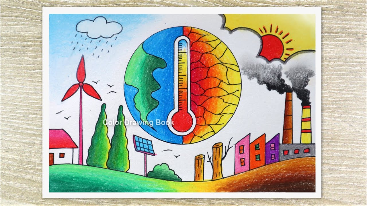 How to draw world environment day poster, Save Tree Save Earth Drawing ...