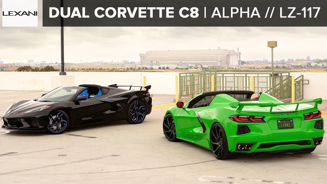 DUAL CORVETTE C8 on LEXANI // Color Matched Wheels - YouTube