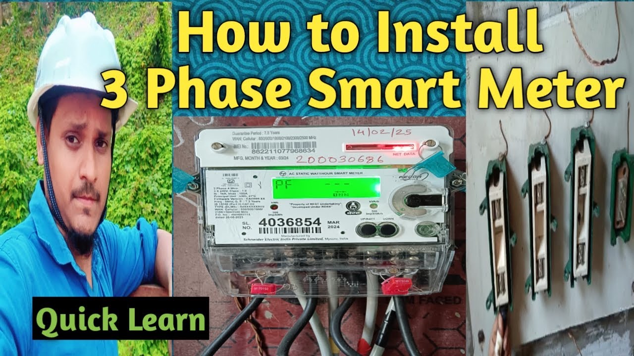 How to Install 3 Phase Smart Meter | 3 Phase Smart Meter Installation ...