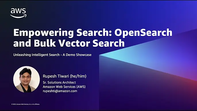 Empowering Search: OpenSearch and Bulk Vector Search - Demo | Amazon ...