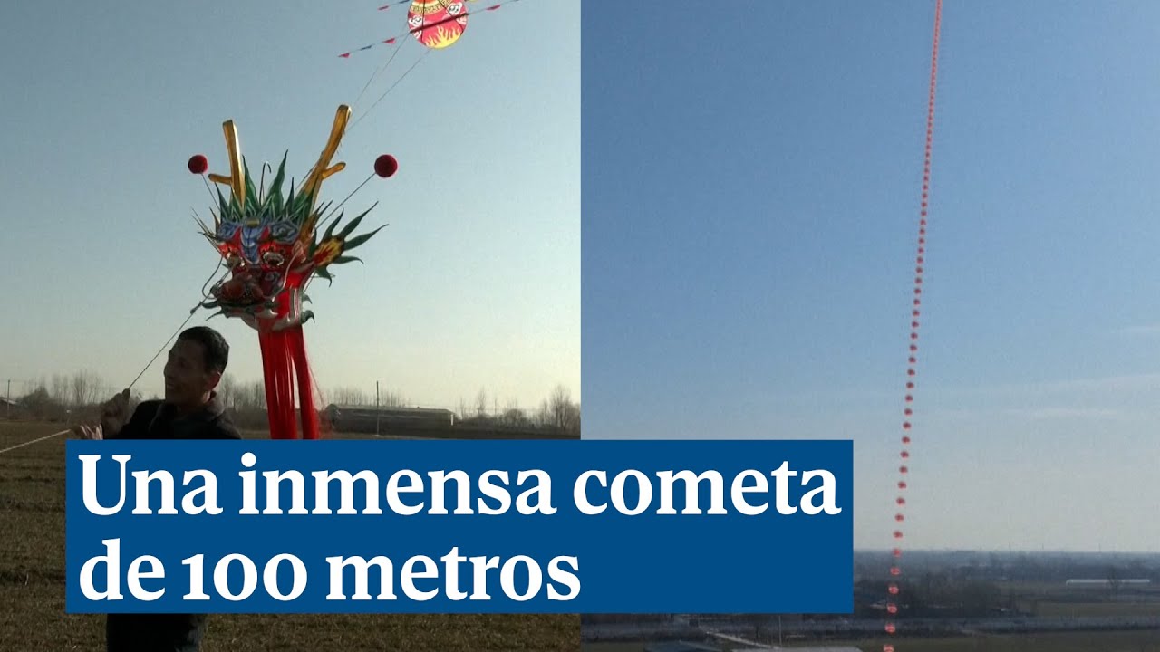 La inmensa cometa de 100 metros de longitud creada por un solo artesano ...