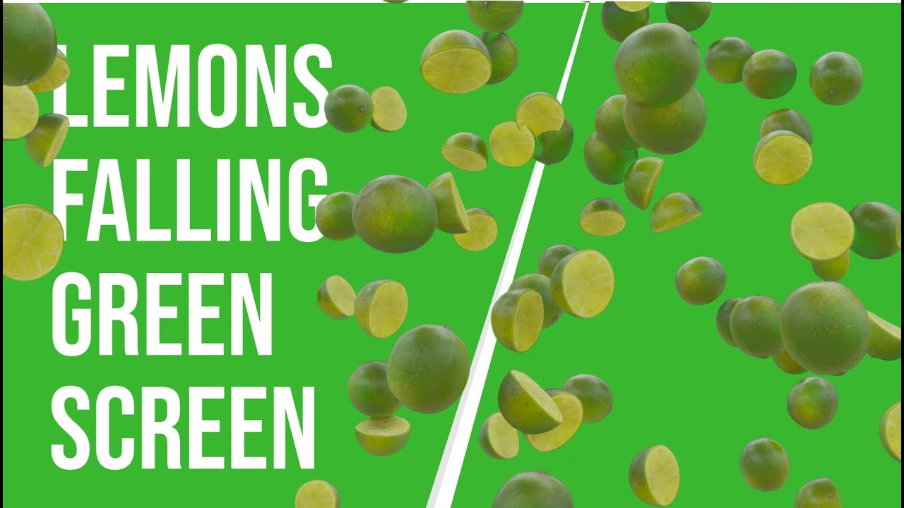 Lemons Falling Down Green Screen Background | HD | FREE DOWNLOAD - YouTube