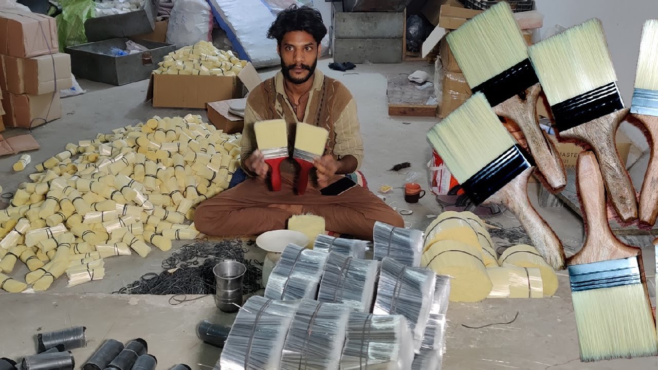 Whitewash Brushes Manufacturing Process in Factory | How it's Made ...