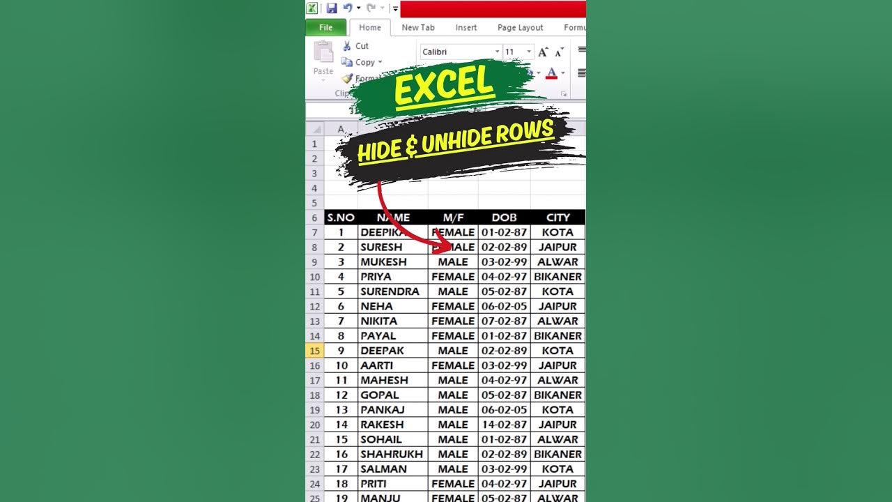 ROW HIDE UNHIDE SHORTCUT KEY IN EXCEL EXCEL HIDE UNHIDE row-hide-unhide-shortcut-key-in-excel-excel-hide-unhide