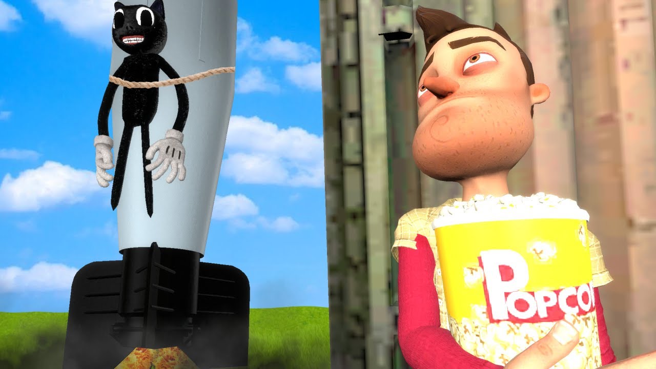 Launching Cartoon Cat on a Nuke in Gmod! (Garry's Mod Multiplayer ...