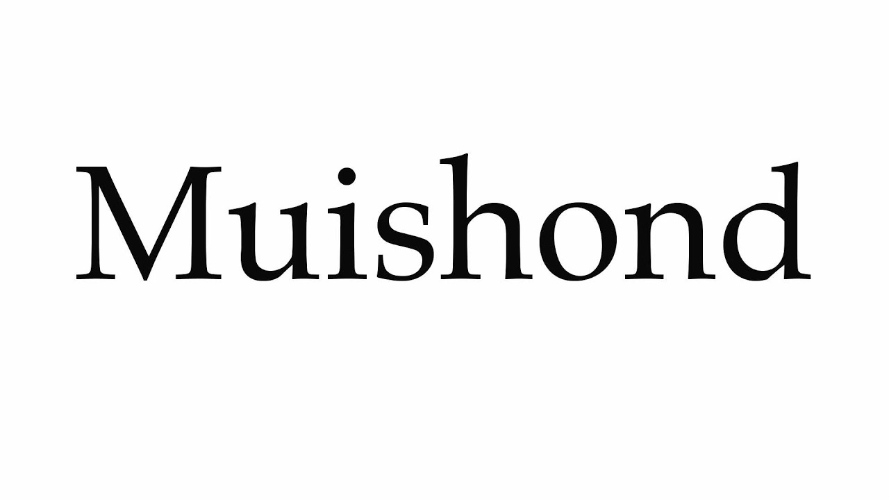 How to Pronounce Muishond - YouTube