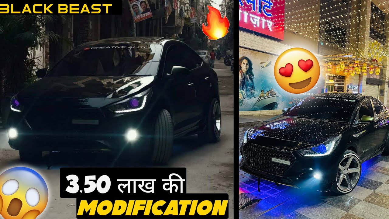 Hyundai verna full modified🔥18 inch alloy wheels😱with heavy music ...