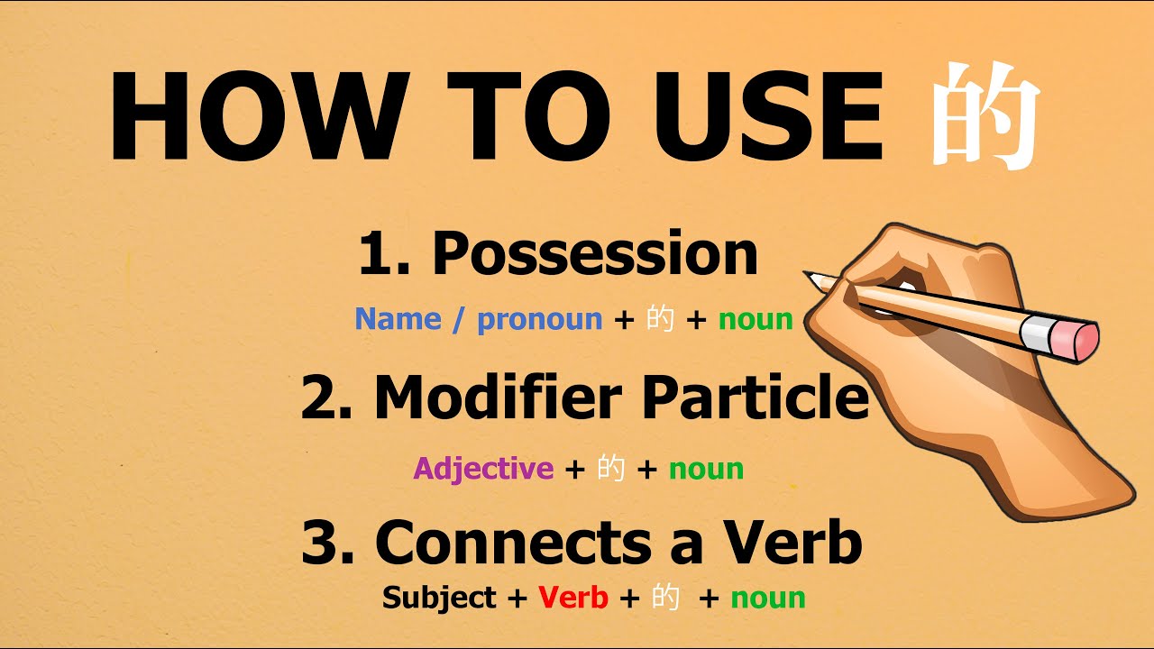 Chinese Grammar for Beginners: Learn How to Use 的 in 3 Minutes! - YouTube