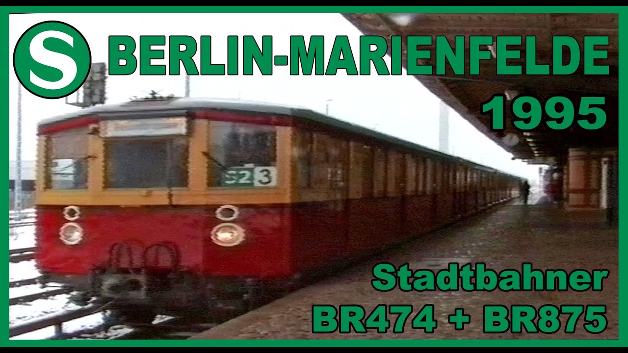 S-BAHN Stadtbahner BR475+875 in BERLIN-MARIENFELDE bei Schneefall im ...