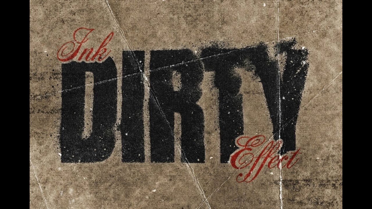 Dirty Ink Print Text Effect Download - YouTube