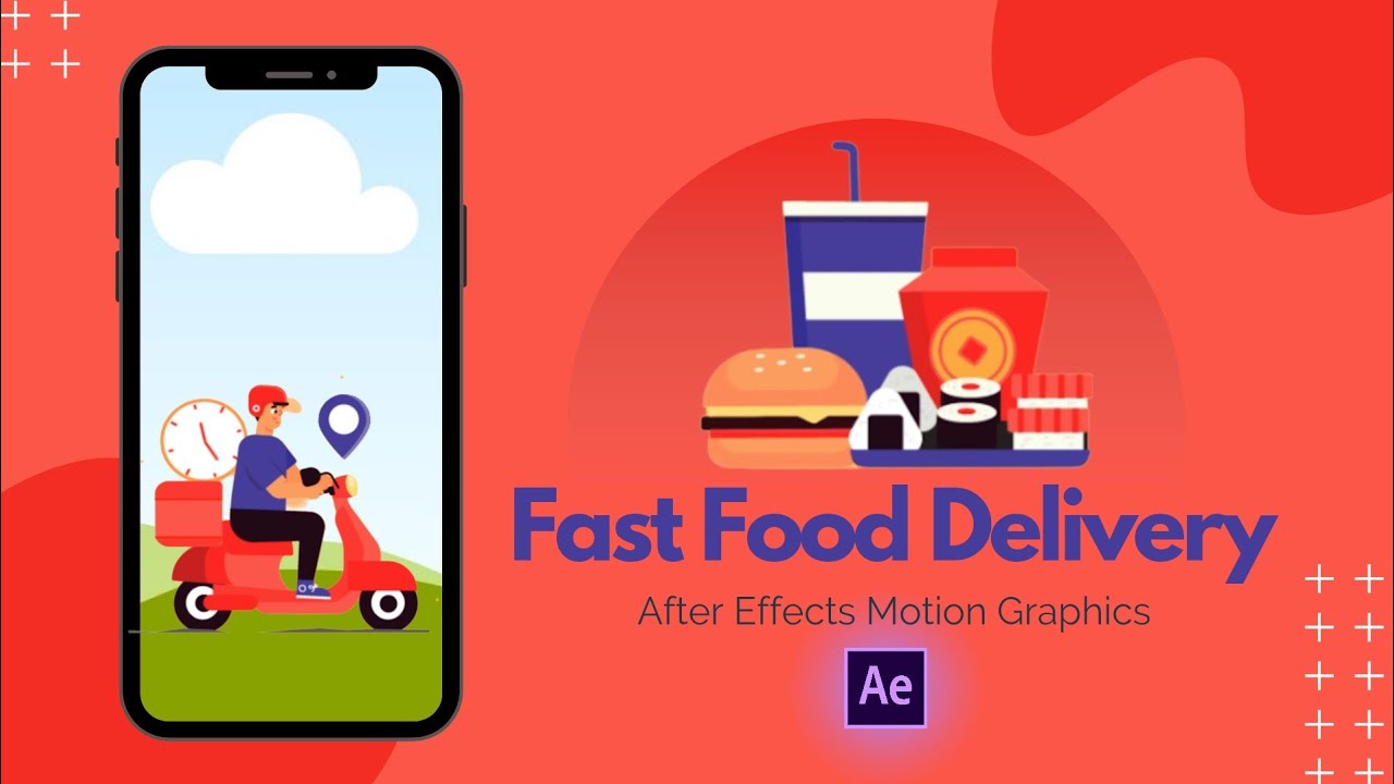 Food Delivery App Motion Graphics| After Effect Animation | # ...