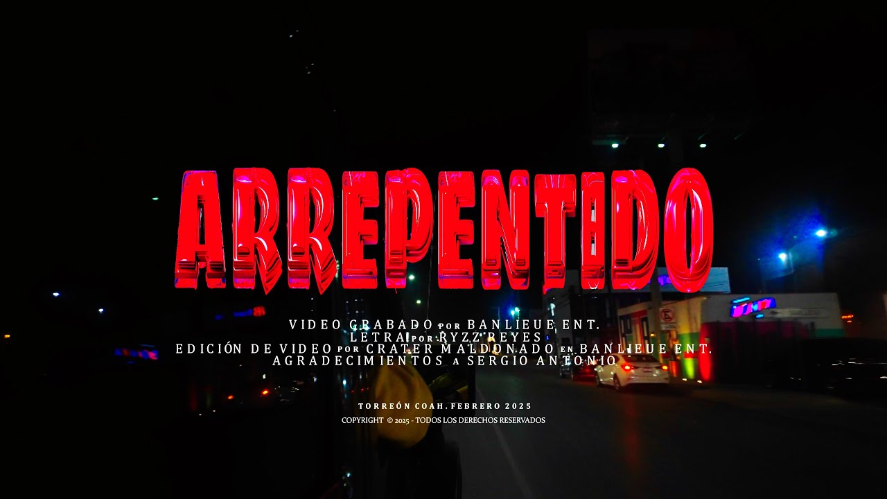 Ryzz Reyes - Arrepentido (Video Oficial) - YouTube