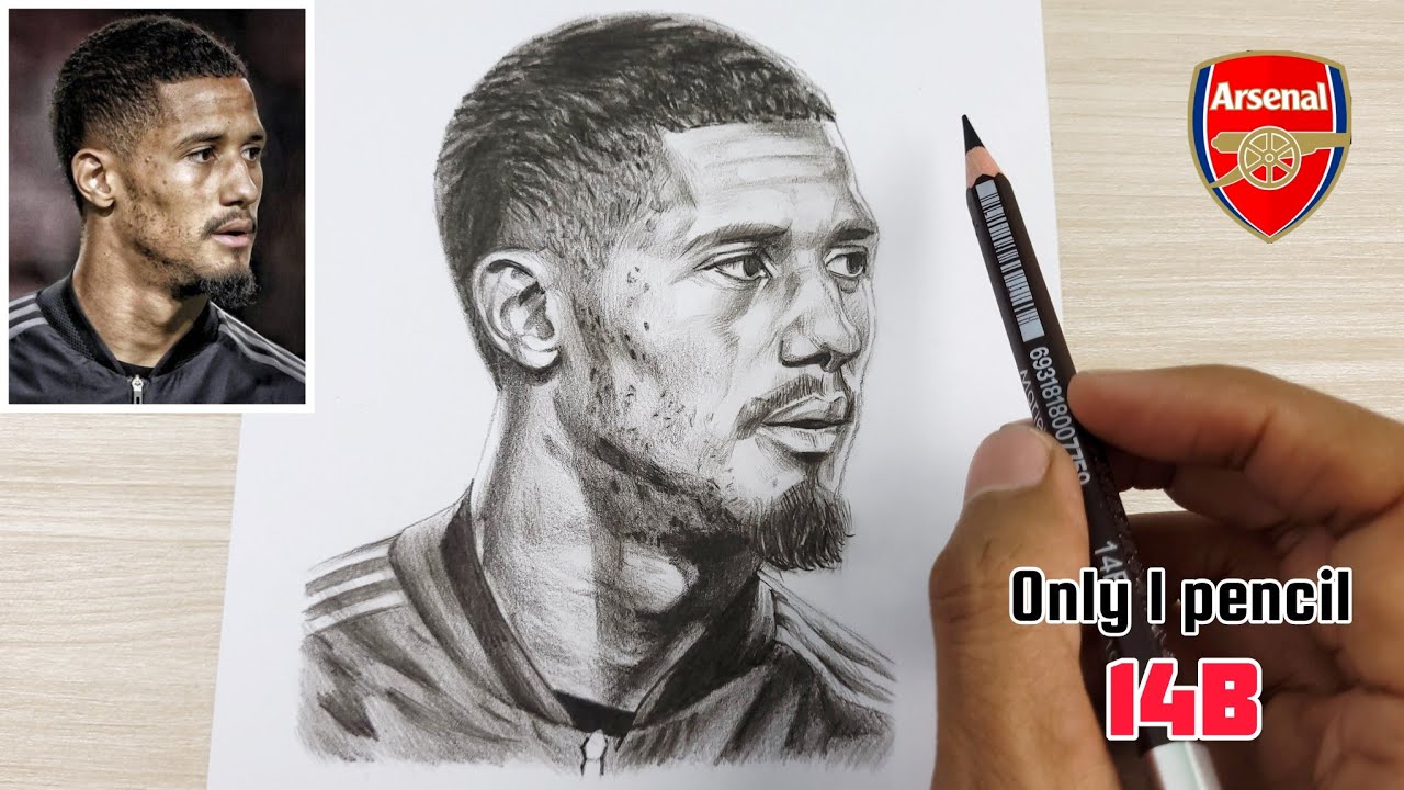 Transforming Blank Paper into William Saliba | Graphite pencil drawing ...
