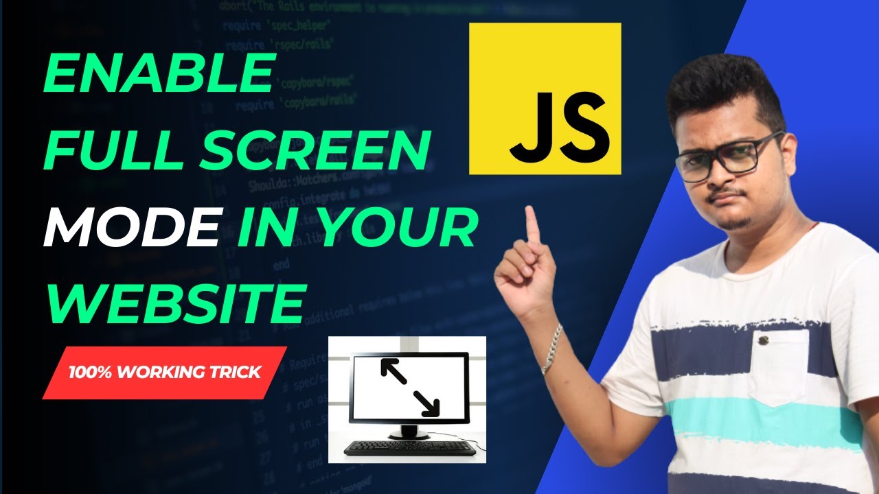 How To Enter Full Screen Mode With Javascript Toggle Fullscreen Mode On Click With Javascript 3761